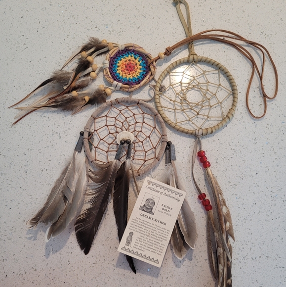 Wall Decor | Native American Bohemian Style Dreamcatcher Set Of 3 ...